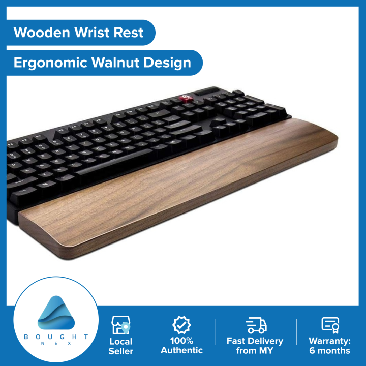 Walnut Wooden Keyboard Wrist Rest Vaydeer Ergonomic Gaming Desk Wrist ...