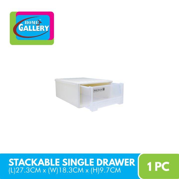 Home Gallery Stackable Drawer Single Multipurpose Organizer Storage Box ...