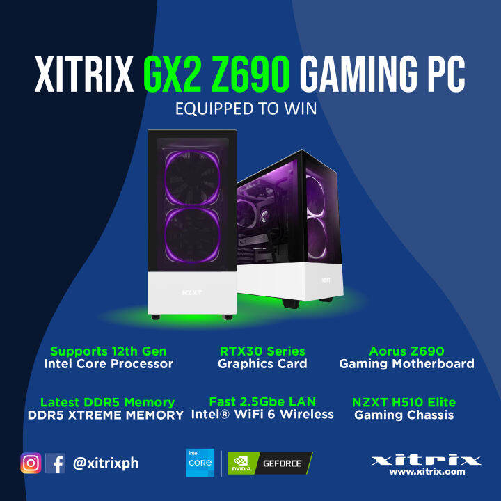 Xitrix 2022 GX2 Z690 12G DDR5 Gaming PC ( 12th Gen Core i5Core i7; 32GB ...