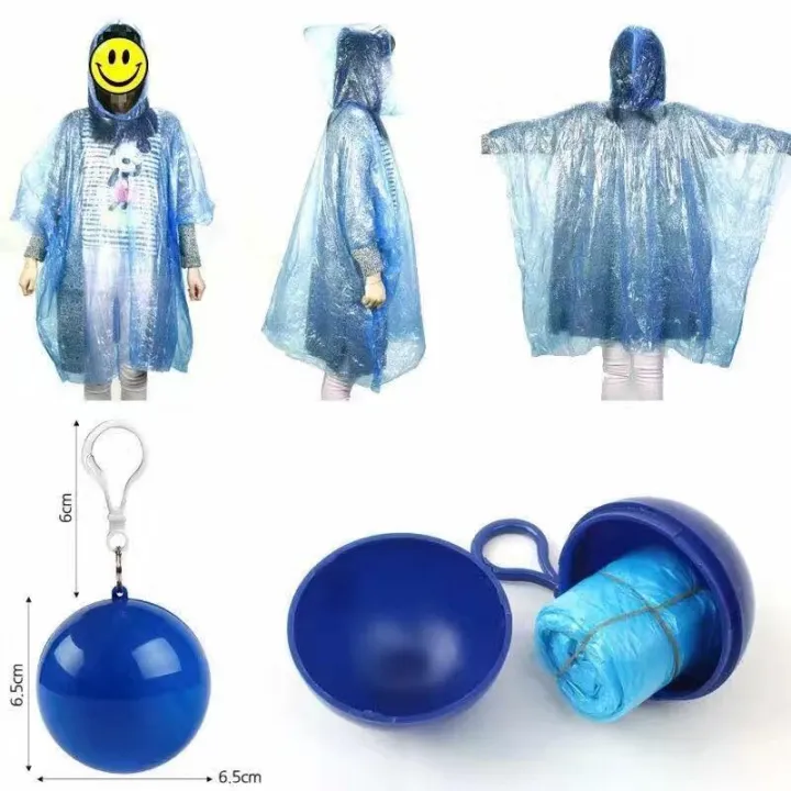 Portable Raincoat Ball Raincoat Emergency Raincoat Keychain set of 2 ...