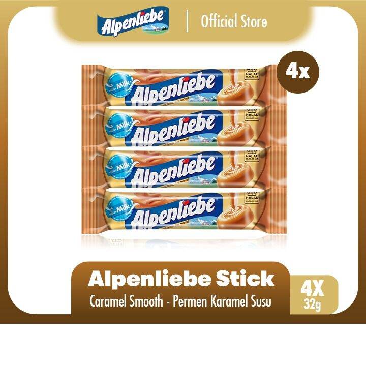 Alpenliebe Stick Caramel Roll 128g - Permen Karamel Susu (4 Rolls ...