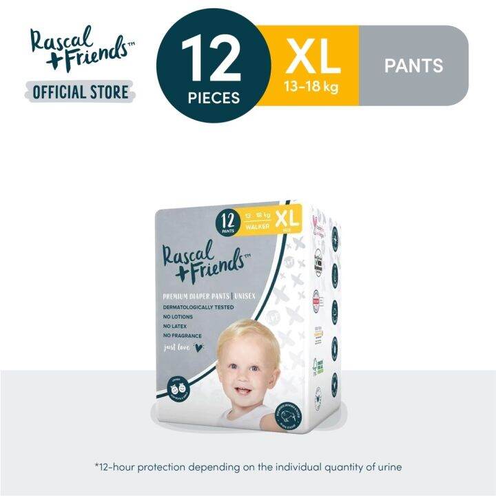 ☂☜ Rascal Friends Xl Diaper Pants Convenience Pack 12 Pads | Lazada PH