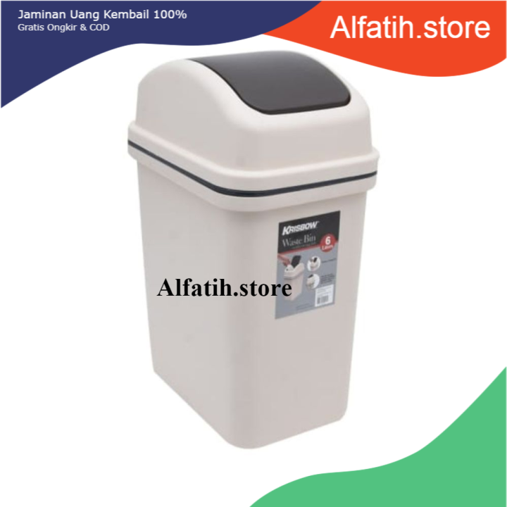 Tempat Sampah Plastik Krem Krisbow 10 Liter | Lazada Indonesia
