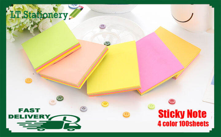 Dingli sticky notes 100 sheets/pad 4 colors | Lazada PH