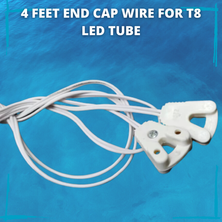4 FEET END CAP WIRE FOR T8 LED TUBE / WAYER 4 KAKI UNTUK TUBE T8 / LED ...
