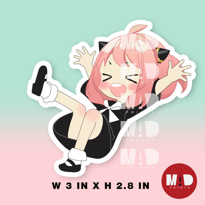 ANIME - Spy x Family - Anya Happy Waterproof Vinyl Sticker - SOLD PER ...