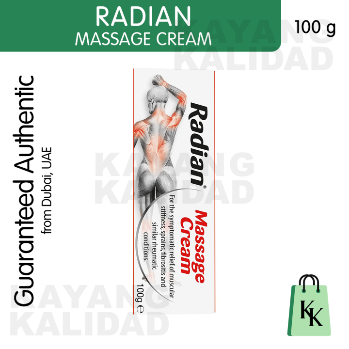 Radian Massage Cream Instant Relief 100g Lazada Ph