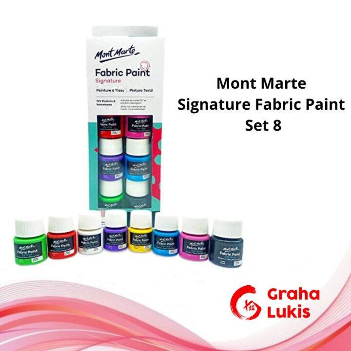 Mont Marte Fabric Paint Set 8 x 20ml | Lazada Indonesia