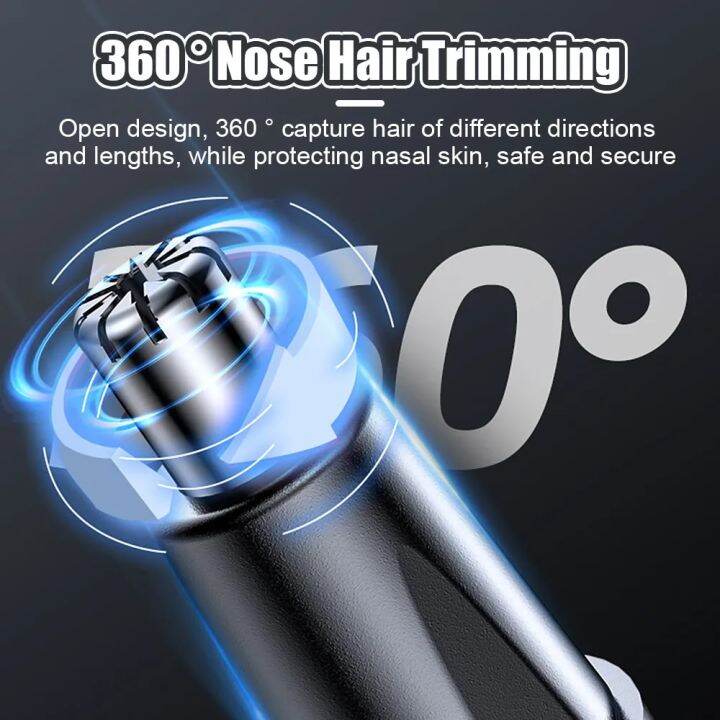 Electric Mini Shaver Nose Hair Clipper Rechargeable Multi-kinetic ...