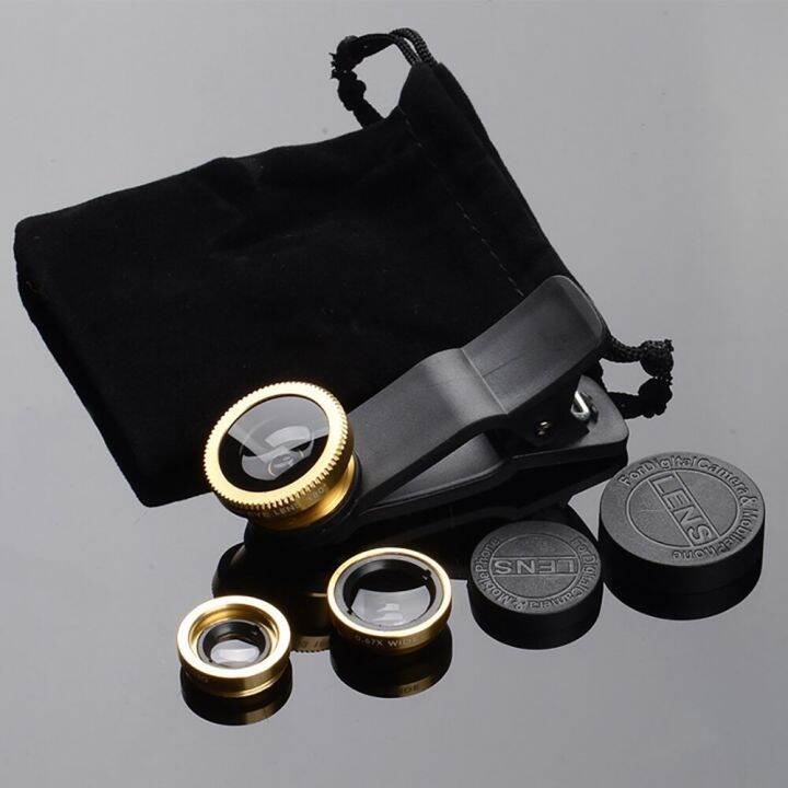 Fish Eye Lens Wide Angle Mobile Phone For 0.67x Camera Macro Universal ...