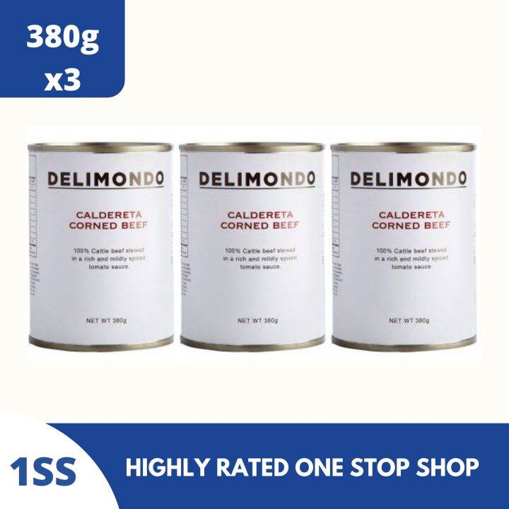 Delimondo Caldereta Corned Beef 380g x 3 | Lazada PH