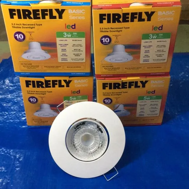 【Solar panel complete set】 Firefly tiltable downlight 3W 5W daylight ...