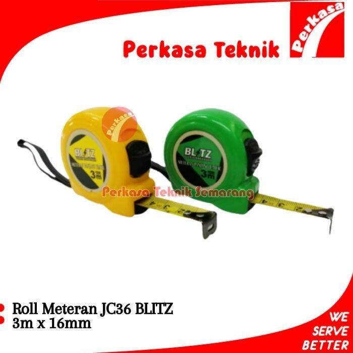 Roll Meteran 3M BLITZ JC36 3 Meter x 16 Roll Meter - Warna Random ...