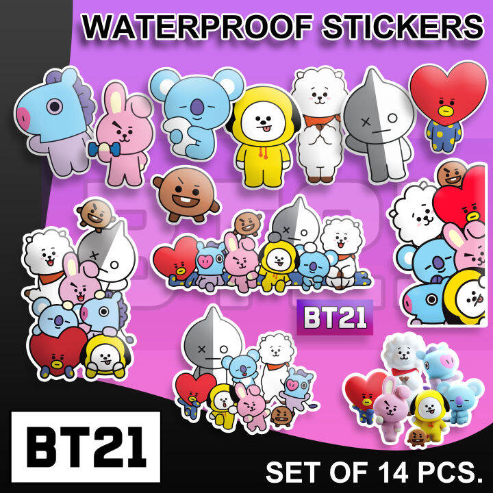 BT21/BTS Waterproof Vinyl Stickers | Lazada PH