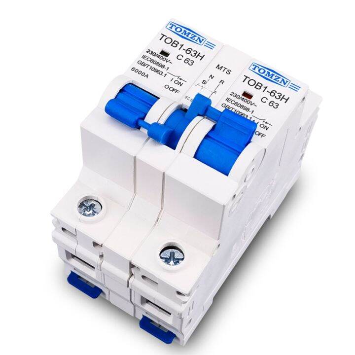 TOMZN MTS Dual Power Manual Transfer Switch Circuit Breaker MCB 50HZ ...