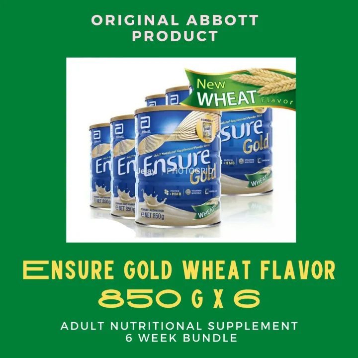Ensure Gold HMB Wheat Flavor 850 g x 6 ( 6 Week Bundle) 6 week supply ...