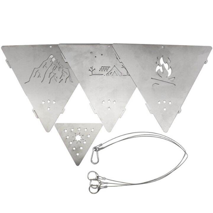 Triangular Wood Burning Stove Portable Camping Hanging Stove Outdoor ...