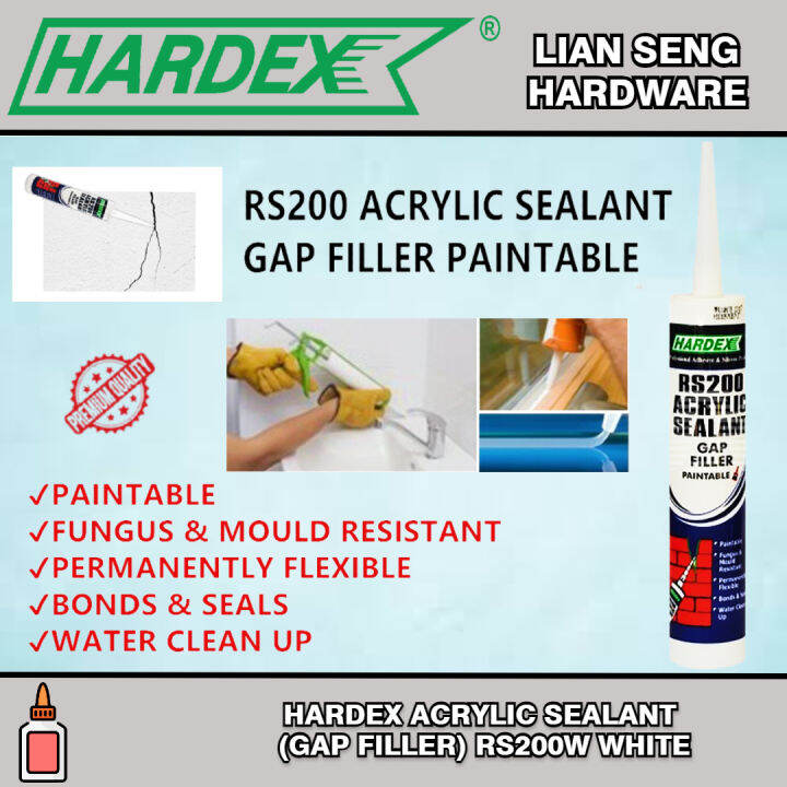 HARDEX ACRYLIC SEALANT (GAP FILLER) RS200W WHITE🧪 | Lazada