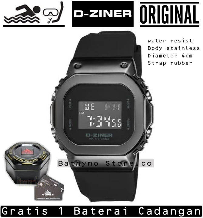 D-ziner / Jam Tangan Olahraga Pria Dan Wanita / dziner Tahan Air - Bisa ...