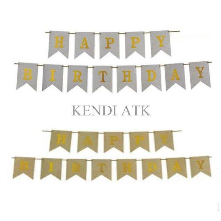 BANNER tulisan HAPPY BIRTHDAY bentuk SEGI LIMA | Lazada Indonesia