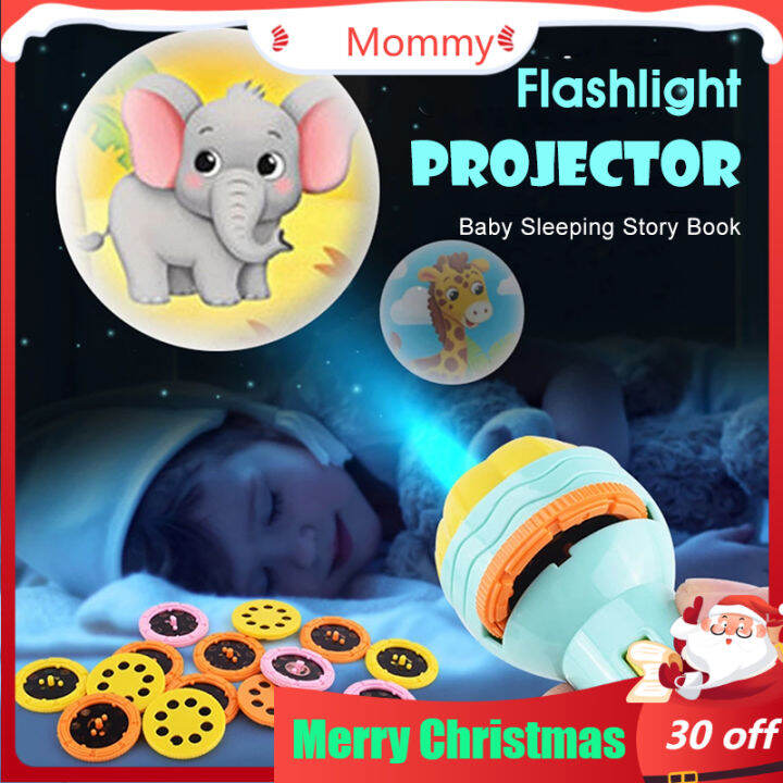 Baby Sleeping Story Book Flashlight Projector with 24 pictures Torch ...