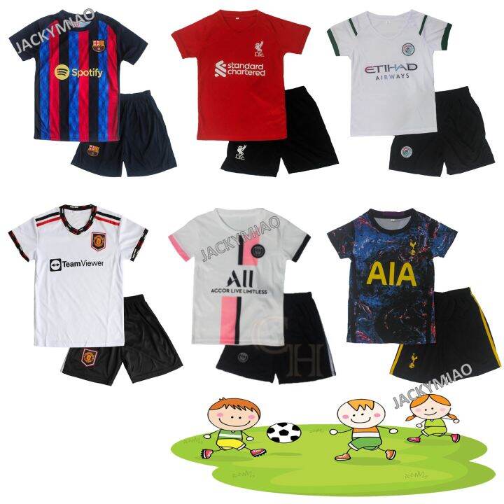 (NEW ARRIVAL 22/23) KIDS BOY SOCCER/ FOOTBALL JERSEY SET 2 IN 1 SHIRT ...