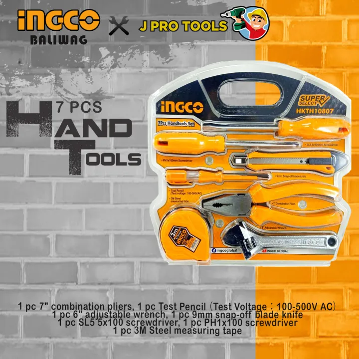 INGCO 7 Pcs Hand Tools (HKTH10807) | Lazada PH