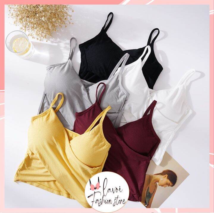 LAVOI BR616 TANK TOP BRA MODEL SILANG - TANKTOP BRA WITH CUP KOREAN ...
