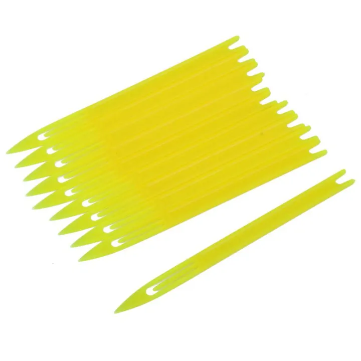 10 Pcs Yellow Plastic Fishing Net Repair Needle Shuttles Bobbin 2 ...
