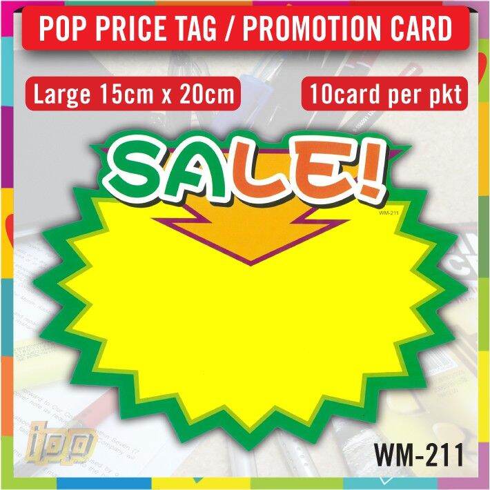 POP Price Tag Promotion Cards / Thumbs Up Pop Price Tags / Jualan Tag ...