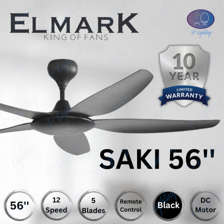 ELMARK SAKI 56 inch CEILING FAN WITH REMOTE CONTROL Kipas kayu DC MOTOR ...