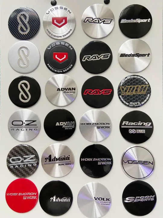 4PCS/Lot 45MM Car Wheel Center Cap Emblem Sticker For VOSSEN ENKEI ...