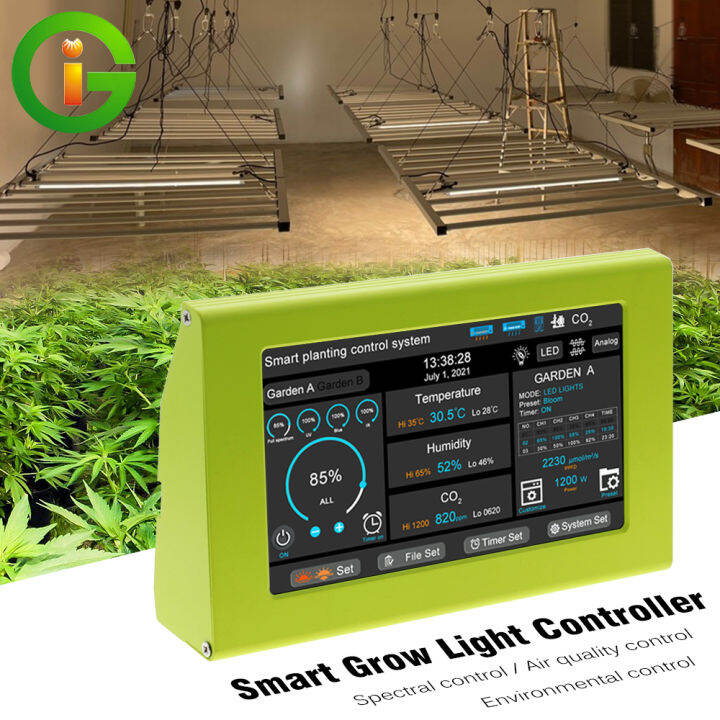 Grow Controller อุณหภูมิในตัว ความชื้น ตัวจับเวลา เซ็นเซอร์ภายนอก 3 in 1 (อุณหภูมิ, ความชื้น ...