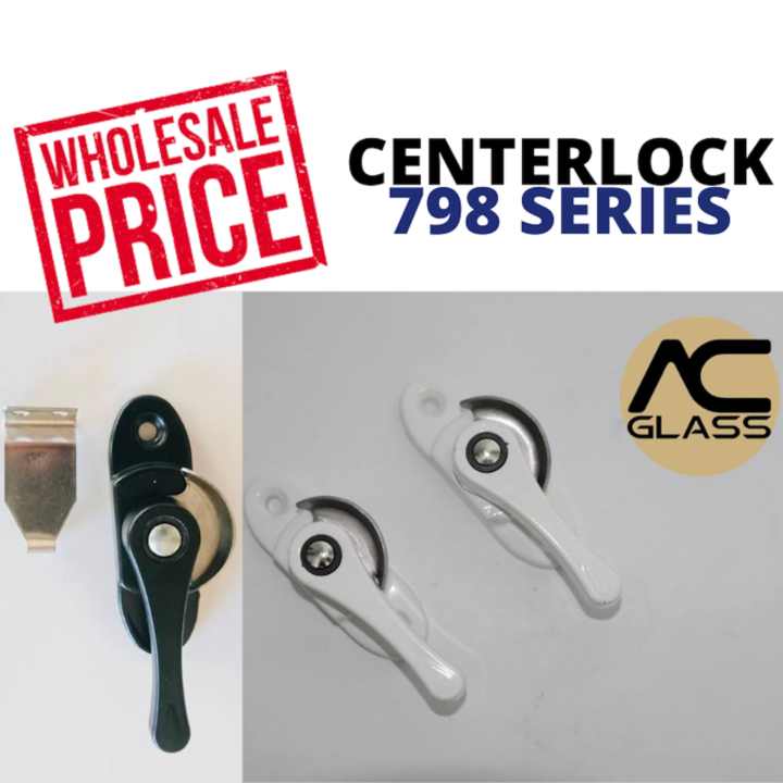 AC GLASS: CENTERLOCK 798 - 1 pc with keeper or hook lock - Center Lock ...