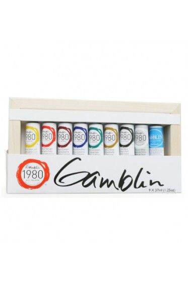 Gamblin 1980 Oil: 1980 Introductory Set Paint(37ml x 9 tubes Set ...