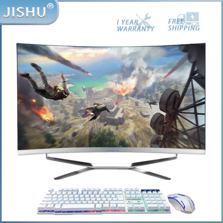 JISHU All in One Desktop Computer Gaming Curved Core i5 i7 cpu 8g ram ...