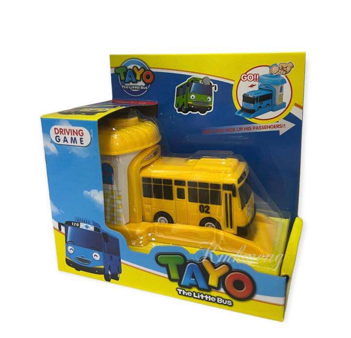 KMK SHOP Bus Catapult Car Parking Lot Set TAYO The Little Bus Toy Small ...