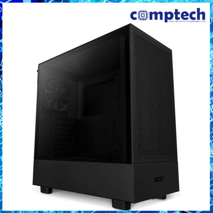 H5 Flow - Matte Black / White Compact Mesh Mid Tower Airflow Case ...