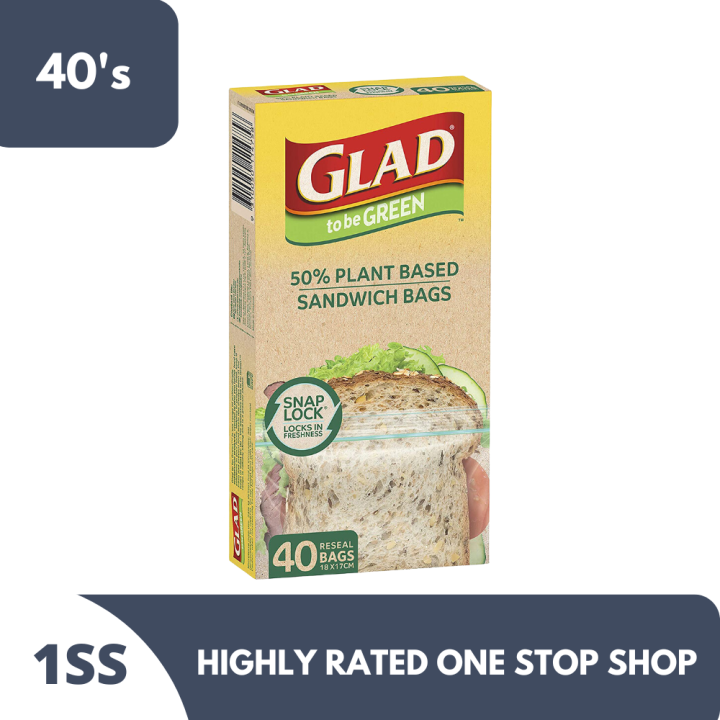 Glad Snap Lock Sandwich 40 Reseal Bag 18cm x 17cm | Lazada PH