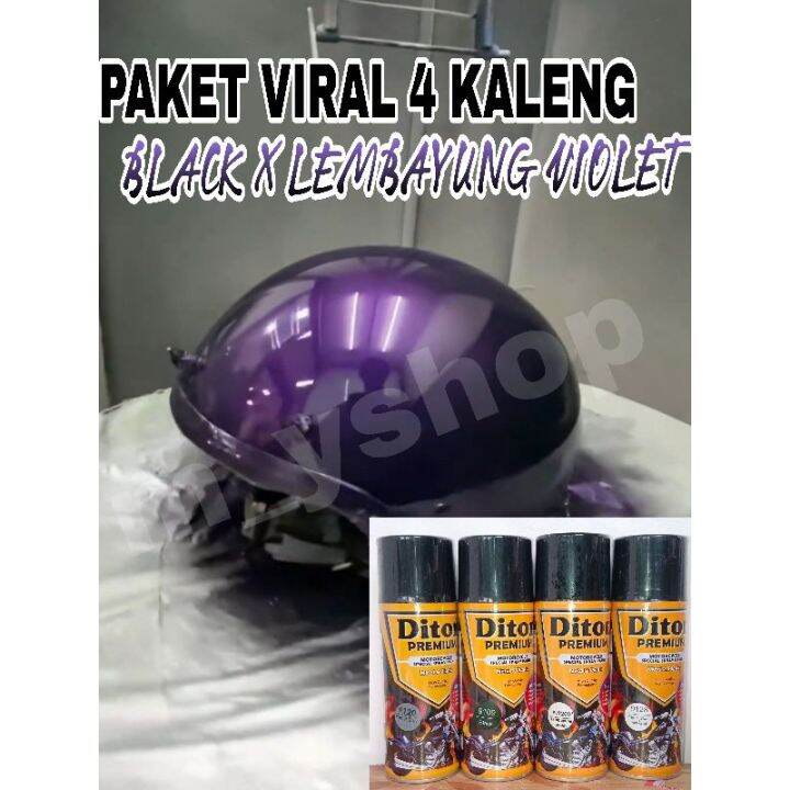 PAKET 4 KALENG pilok pilox cat diton premium HITAM LEMBAYUNG paket 4 ...