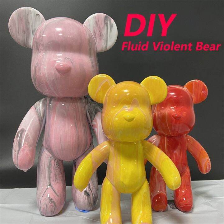 Diy Fluid Violent Bear Paint Graffiti Hand-painted Fluid Bear Set White Embryo Bear | Lazada PH
