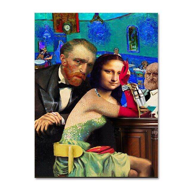 Funny Van Gogh Starry Sky Art Canvas Painting Van Gogh and Friends ...