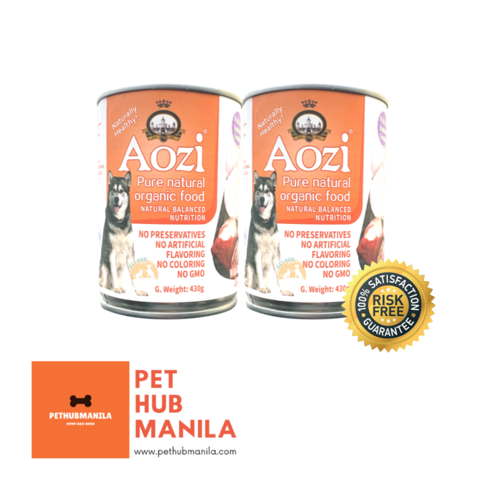 Aozi Chicken and Liver Pure Natural Organic Wet Dog Food 430g (x2 Cans) | Lazada PH