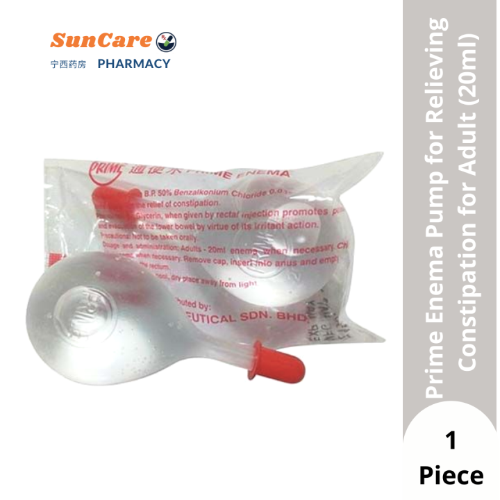 Suncare Pharmacy Prime Enema Pump for Relieving Constipation for Adult ...