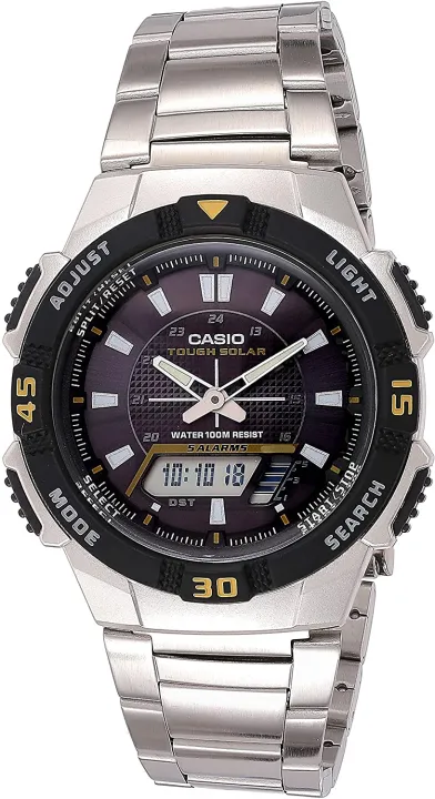 Casio Men's AQS800WD-1EV Slim Solar Multi-Function Analog-Digital Watch ...