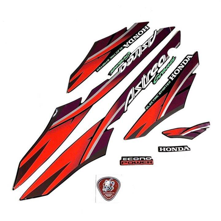 Striping stiker sticker body honda astrea grand merah ungu | Lazada ...