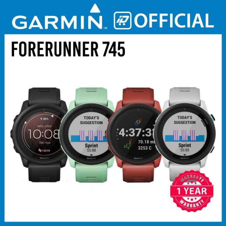 Garmin Forerunner 745 GPS Running Watch Detailed Training Stats and On-Device Workouts Essential ...