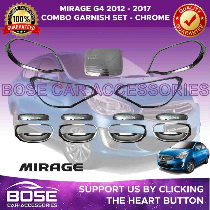 Mitsubishi Mirage G4 Garnish Set 2012 2013 2014 2015 2016 2017 Chrome ...