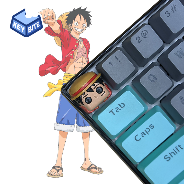Luffy Onepiece Artisan Keycaps for Mechanical Keyboard - Cherry MX Stem ...
