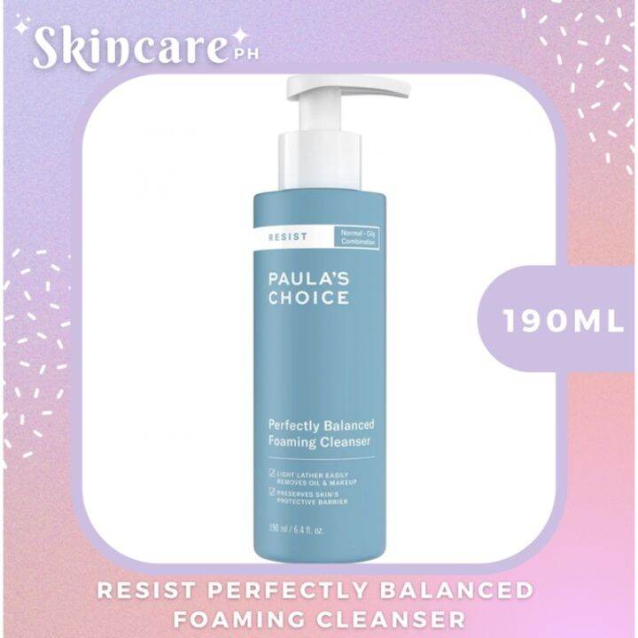 PAULA’S CHOICE RESIST PERFECTLY BALANCED FOAMING CLEANSER 190ml | Lazada PH